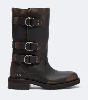 GOLDEN GOOSE Kurt Leather Biker Boots