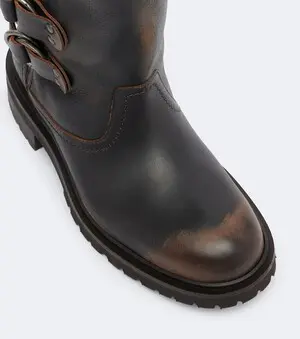 GOLDEN GOOSE Kurt Leather Biker Boots