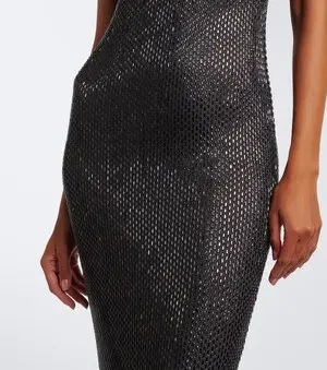 Roland Mouret Embellished Mesh Gown