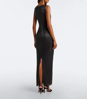 Roland Mouret Embellished Mesh Gown