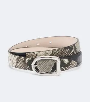 DEHANCHE Mija Snake And Croc-effect Leather Belt - Multicoloured