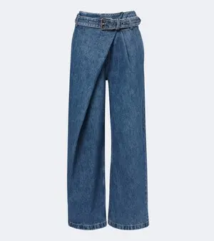 Loewe Draped Wide-leg Jeans - Blue
