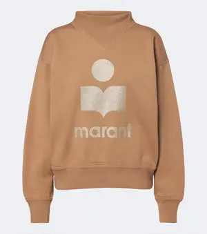 MARANT ETOILE Moby Cotton-blend Sweatshirt - Brown
