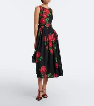 Dolce & Gabbana Floral Cotton Maxi Dress