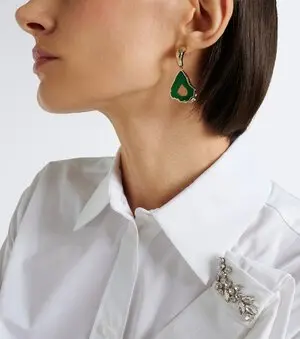Erdem Embellished Drop Earrings