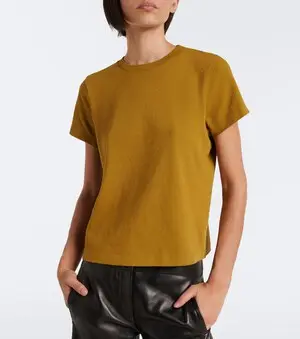 Khaite Emmylou Knitted Cotton T-shirt