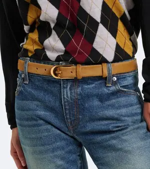 Khaite Dome Calf Hair Belt