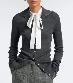 Dolce & Gabbana Bow-detail Silk Chiffon Blouse