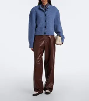 RÓHE Leather Wide-leg Pants