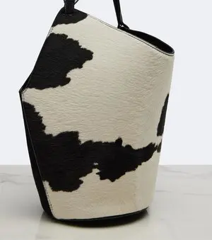 Khaite Lotus Mini Calf Hair And Suede Tote Bag - Multicoloured