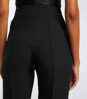 Roland Mouret Wool And Silk Cropped Slim Pants