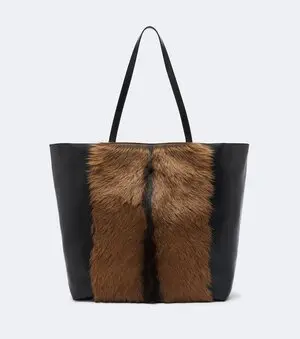 TOTEME Roam Large Leather Tote Bag - Black