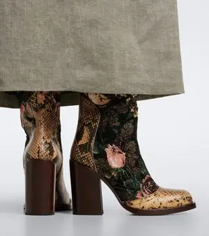 Dries Van Noten Patchwork Leather Over-the-knee Boots