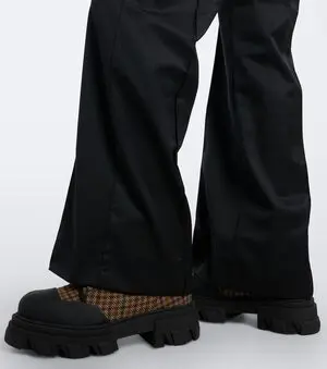 GANNI Ruffled Wide-leg Pants