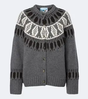 Arch4 Fair Isle Cashmere Cardigan - Grey