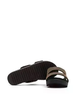PÉCHÉ ORIGINEL Rhinestone-embellished Double-strap Sandals