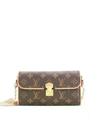 LOUIS VUITTON Camille Pochette Monogram Canvas Clutch Bag - Brown