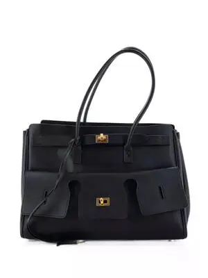 Balenciaga Bel Air Carry All Bag Leather Medium Tote Bag - Black