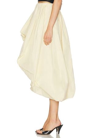 JIL SANDER Asymmetrical Draped Midi Skirt