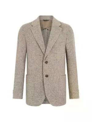 Brooks Brothers Houndstooth Jersey Blazer - Neutrals