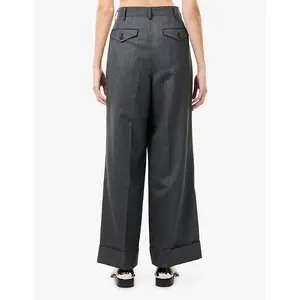 Junya Watanabe Double-pleat Wide-leg Wool Trousers
