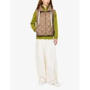 Max Mara Diamond-patterned Quilted Shell-down Gilet - Camel