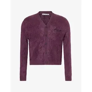 Acne Studios Klasher Logo-embroidery Cashmere Cardigan