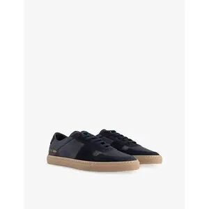 COMMON PROJECTS Bball Duo Leather And Suede Trainers - Navy