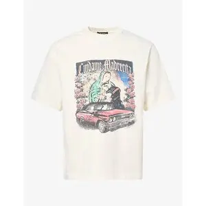 WILLY CHAVARRIA Cuidame Madrecita Oversized Graphic Cotton-jersey T-shirt - Masa