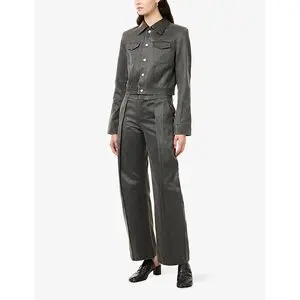 OUDE WAAG Retro Wide-leg Denim Trousers