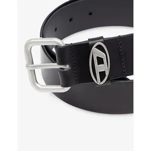 DIESEL® Oval-d Loop Matte Leather Belt
