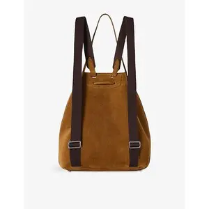 THE ROW 9 Drawstring Suede Backpack