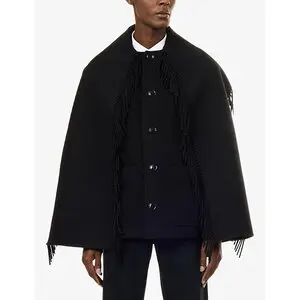 TOTEME Fringed Scarf Wool Jacket