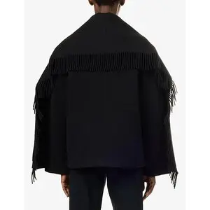 TOTEME Fringed Scarf Wool Jacket