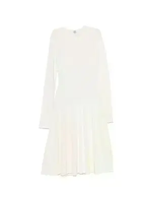TOTEME Sculpted Knit Midi Dress - White
