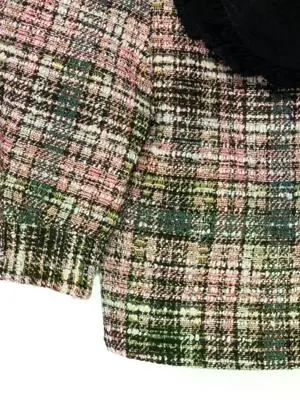SHUSHU/TONG Patchwork Ruffled-collar Jacket