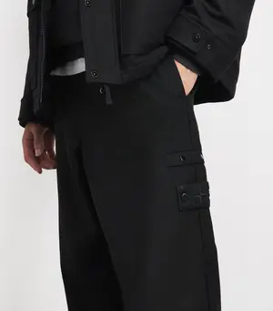 Stone Island Ghost Piece Wool-blend Cuffed Trousers