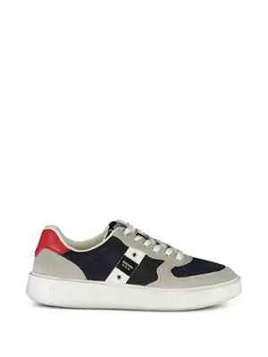 BLAUER. Buck Suede-panel Colour-block Sneakers - Blue