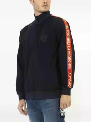 AUTOMOBILI LAMBORGHINI Logo-patch Zip-up Sweater
