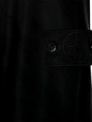 Stone Island Logo-patch Button-up Wool Shirt