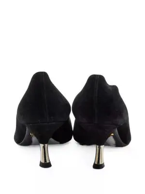 Prada Crystal-embellished Pointed-toe Pumps - Black