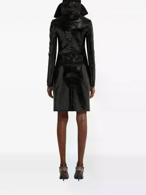 COURREGES Croc-embossed High-neck Jacket