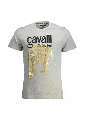 Roberto Cavalli Tiger-print Short-sleeve T-shirt - Grey