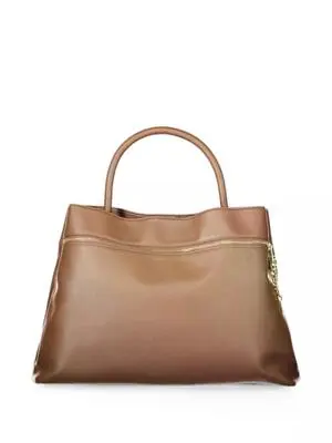 TWINSET Pebbled-texture Zip-pocket Tote Bag