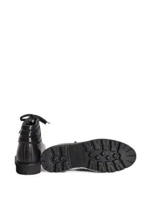 ROBERTO PEPE LUXURY Calfskin Leather Combat Boots
