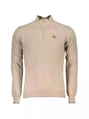 NORTH SAILS Quarter-zip Logo-patch Sweater - Neutrals