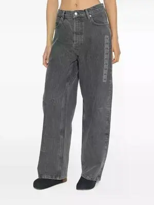 Alexander Wang Crystal-embellished Wide-leg Jeans