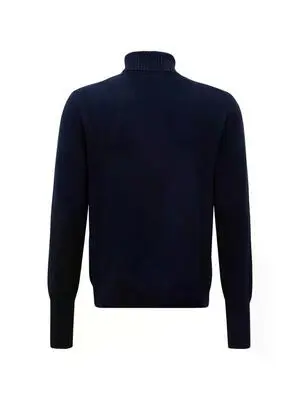 BALLANTYNE Argyle-knit Roll-neck Sweater - Blue