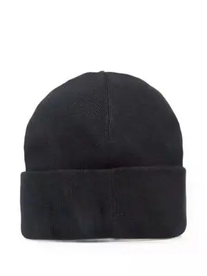 Fred Perry Logo-embroidered Turn-up Beanie Hat - Blue