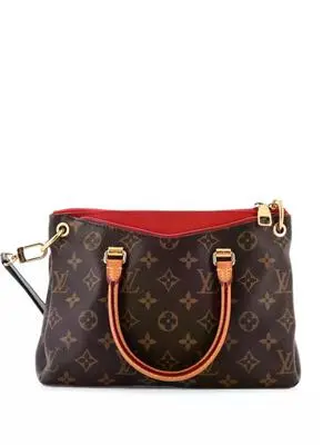LOUIS VUITTON Pallas Tote Monogram Canvas With Leather Bb Shoulder Bag - Brown